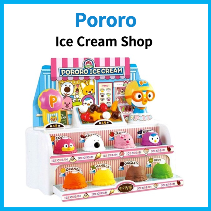 Pororo Ice Cream Shop Fun Play Kid Toy Pororor Figure Icecream Corn ...