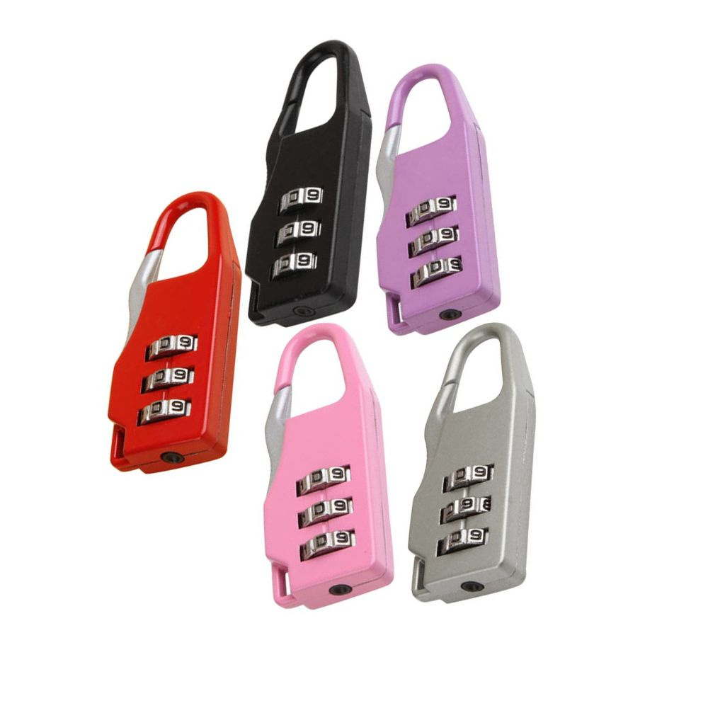 Password Dial Padlock 3 Digit Combination Lock Metal Resettable for ...