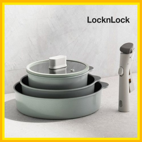 Locknlock Suit IH Cookware Pot And Frying Pan Set | Shopee Malaysia