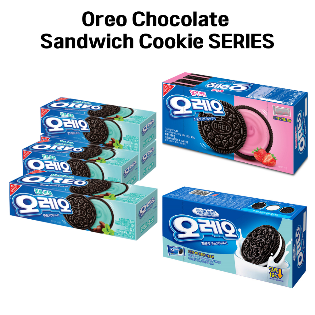 Oreo Chocolate Sandwich Cookie Strawberry cream, Mild Sweet, Mint ...
