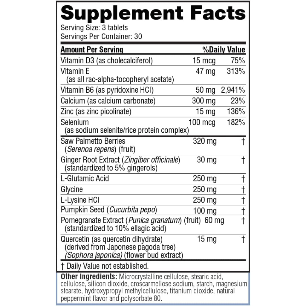 Real Health The Prostate Formula 90 Tablets with Saw Palmetto ...