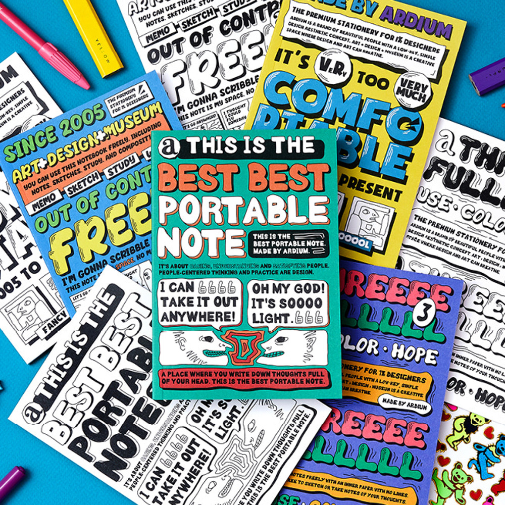 ARD KOREA ONE PICK NOTE - Free Write Notenook Blank White Paper Memo ...