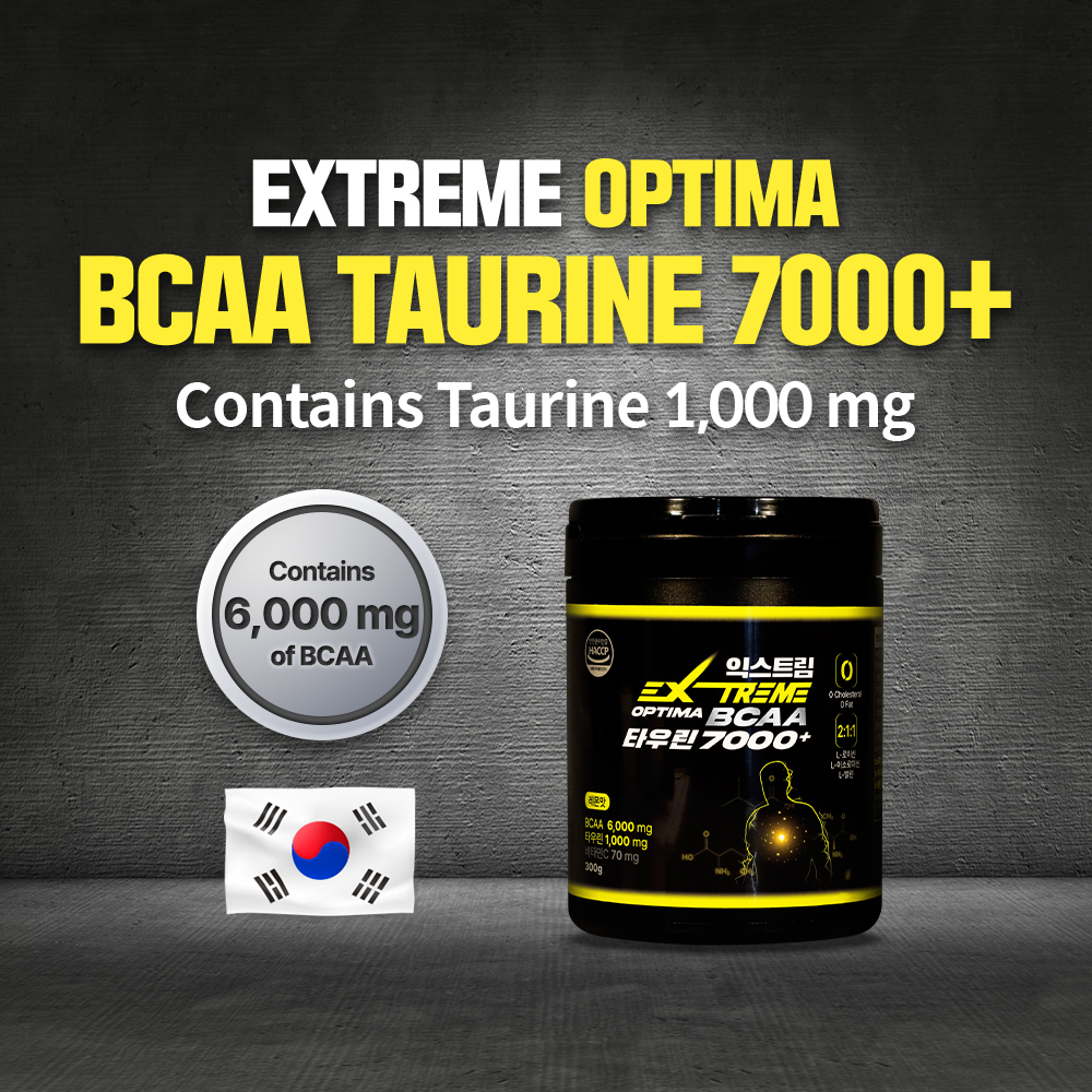 [Extreme] OPTIMA BCAA Taurine, Amino Acid Included 7000mg X 1 Bottle, 1 ...