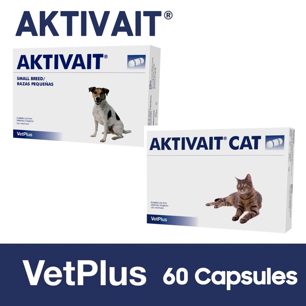 VetPlus AKTIVAIT Small Breed for Dogs / Cats 60 Capsules Nutritional ...