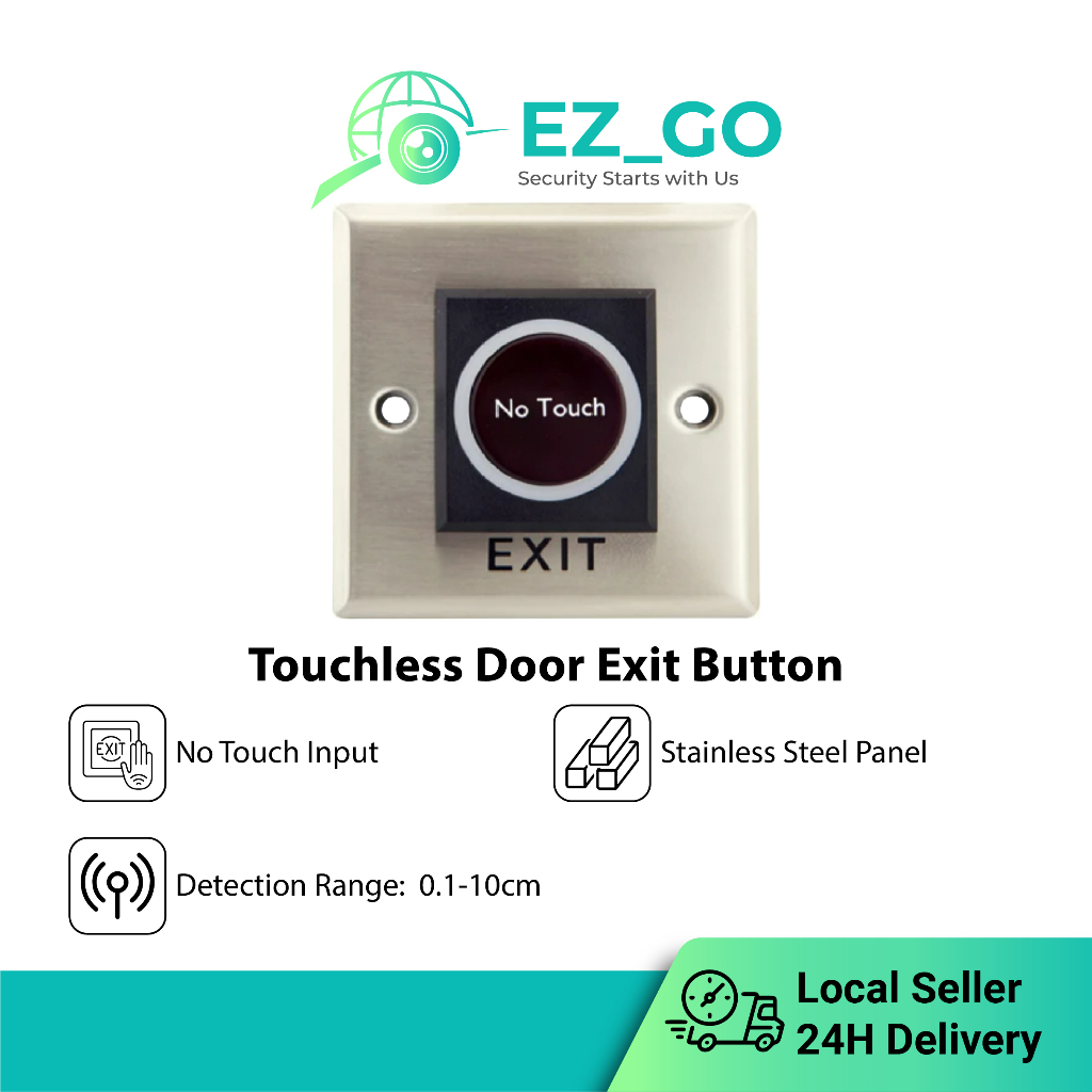 [SG SELLER] Door Accessories Touchless Smart Door Exit Button by Sensor ...