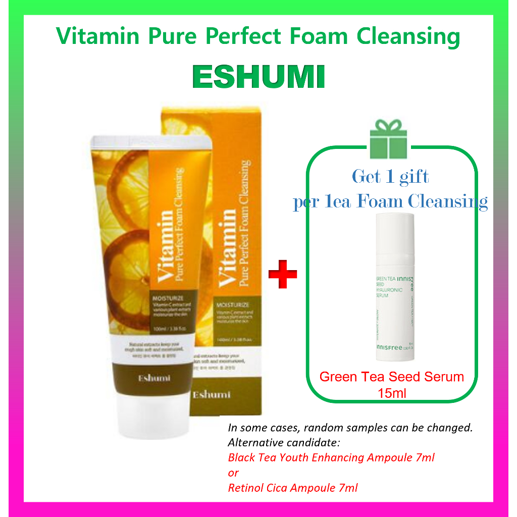 Eshumi Vitamin Pure Perfect Foam Cleansing 【Free gift #10】 innisfree ...