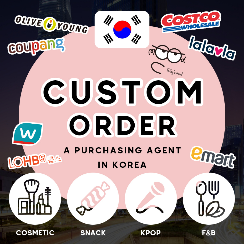 [CUSTOM ORDER] Korea Purchasing Agent | cosmetics Snack KPOP Food bts OliveYoung Coupang emart ...