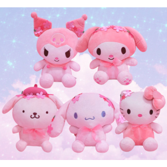 Sanrio Authentic 28 cm Cute Cherry blossom Sakura Hello Kitty Pompompurin Cinnamoroll Kuromi My ...