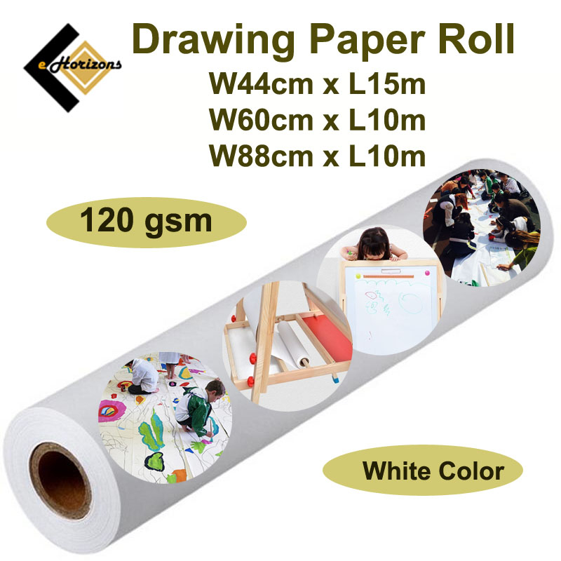 White Drawing Paper Roll/Art & Craft Paper/Children Drawing Paper Roll ...