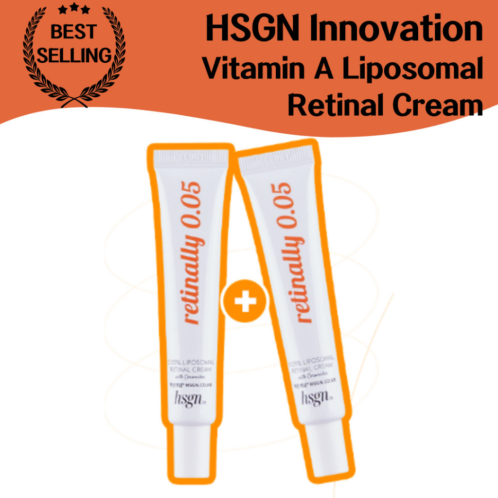 HSGN Innovation Concept Vitamin A Liposomal Retinal Cream - 20g 1+1 Pack for Effective Whitening ...
