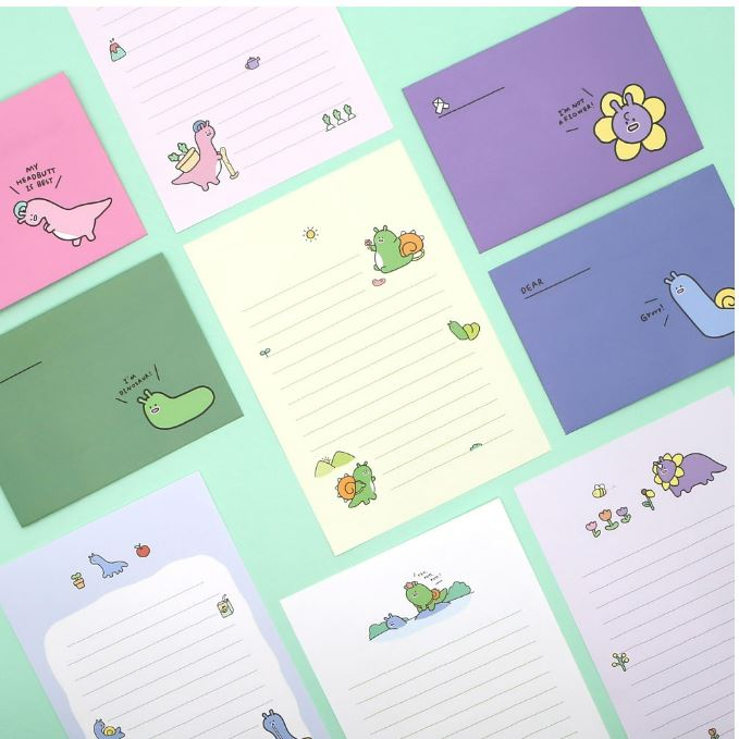 [Made in Korea] Letter Paper Set Writing Paper with Envelopes Set ...