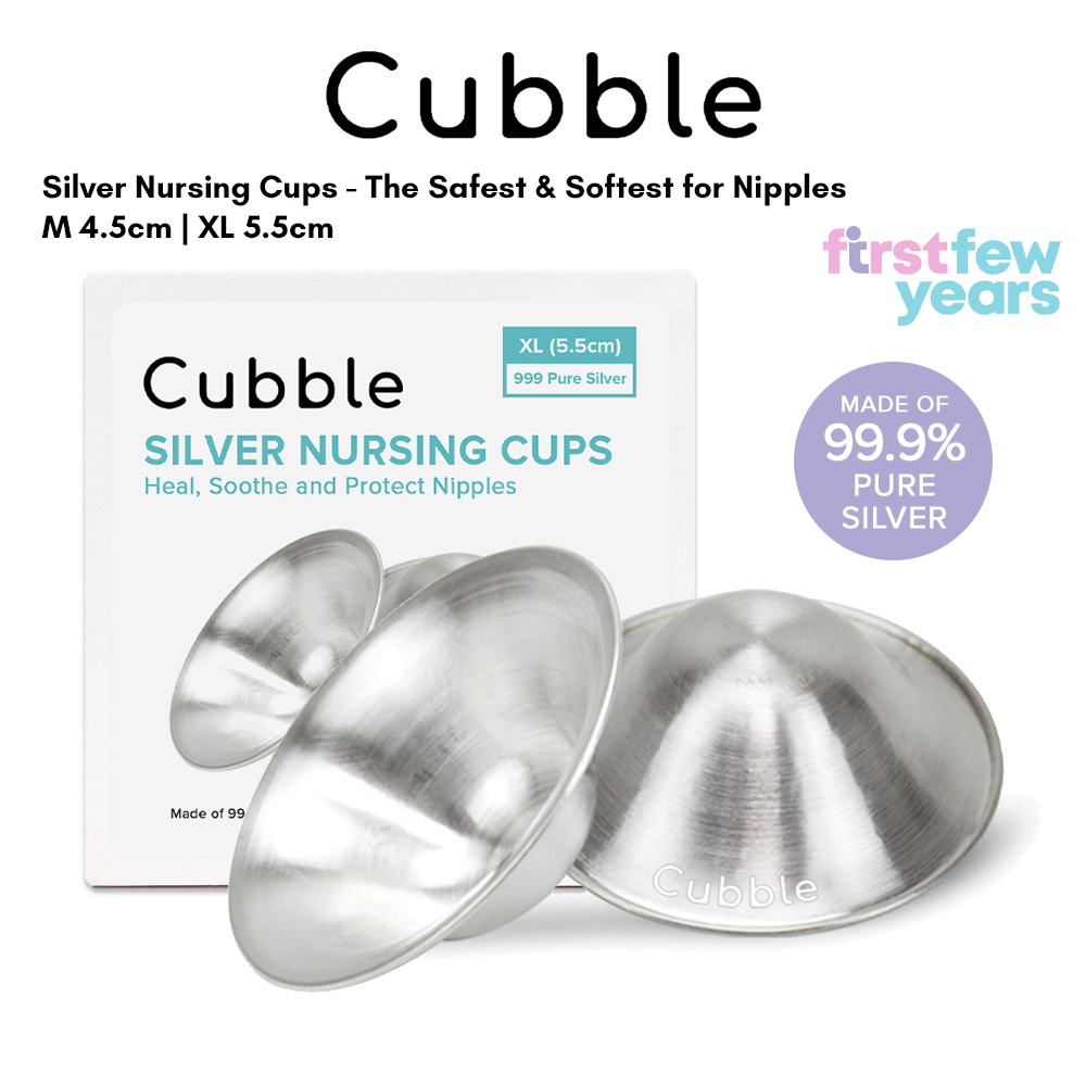 Cubble Silver Nursing Cups 1 Pair (2 Sizes) 999 Pure Silver - Heal ...