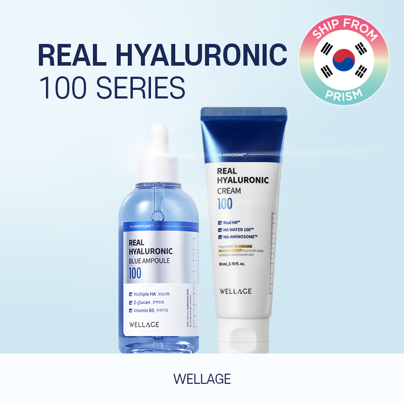 Wellage Real Hyaluronic 100 Series (Blue Ampoule, Cream) from PRISM ...