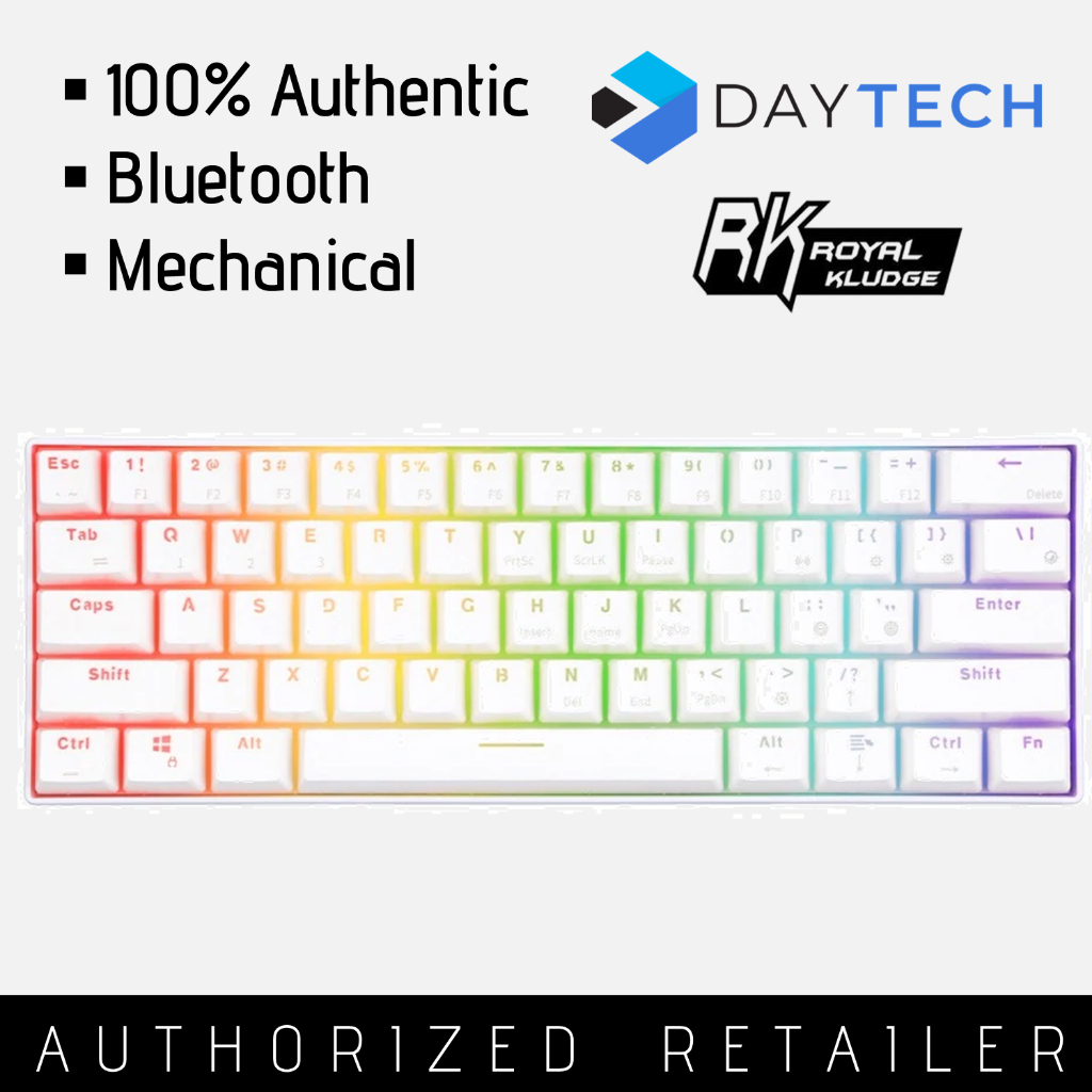 RK61 60% Mechanical Gaming Keyboard Royal Kludge Wireless Bluetooth ...