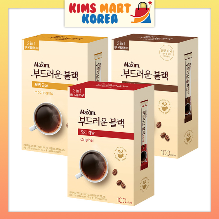 Maxim Korean Instant Mild Bland Coffee Mix Sweet Black Coffee Original ...