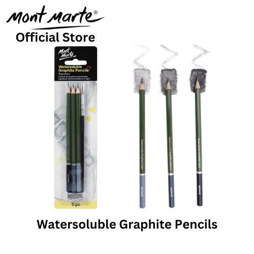 Mont Marte Watersoluble Graphite Pencils Signature 5pc | Shopee Malaysia