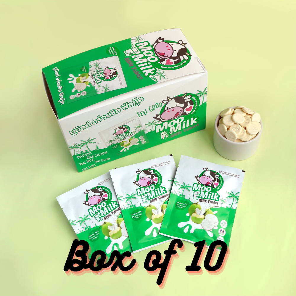 Moomilk Chewies Milk Tablet (Coconut Milk Flavor) Box of 10 (200's) | Shopee Malaysia