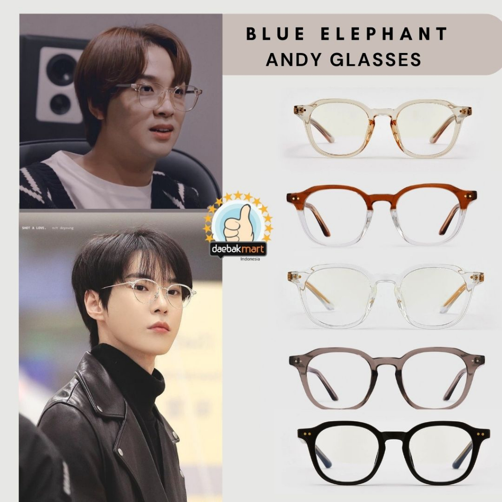 BLUE ELEPHANT ANDY Glasses Haechan's NCT Pick CIX YONGHEE#RIIZE #ANTON#RENJUN | Shopee Malaysia