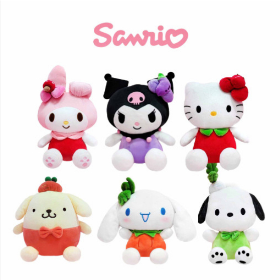 Sanrio Authentic 25-28cm Garden Kuromi Cinnamoroll Pompom Purin Hello Kitty My Melody Pochacco ...