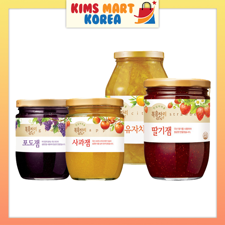 Bokumjari Strawberry Jam, Blueberry, Apple, 5 Berries Jam 100% Korean ...