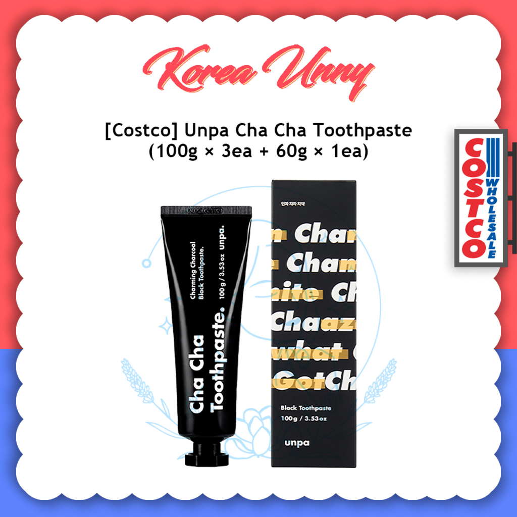 [Costco] Unpa Cha Cha Toothpaste 100g X 3 + 60g | Shopee Malaysia