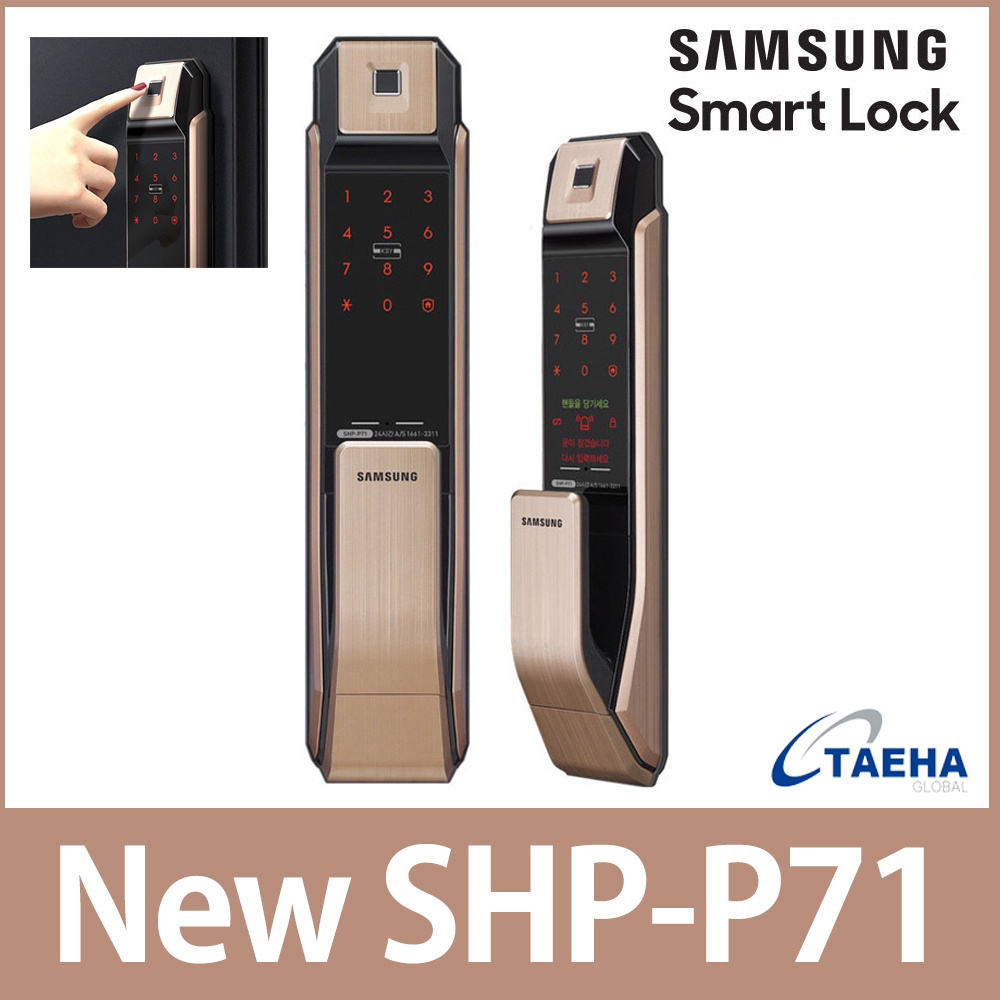 SAMSUNG SHP-P71 Keyless Fingerprint PUSH PULL Digital Smart Door Lock | Shopee Malaysia