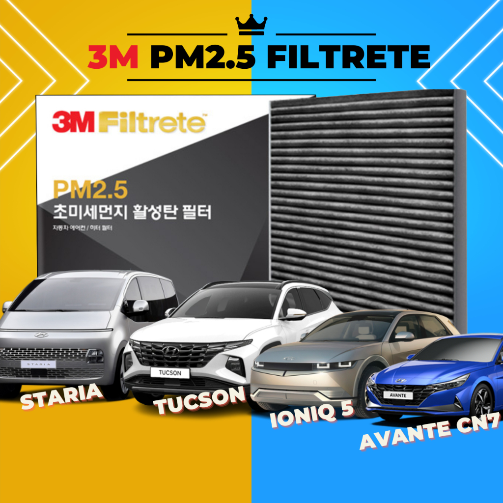 [3M] HYUNDAI PM 2.5 activated carbon Filters / STARIA/TUCSON/IONIQ 5/AVANTE CN7/Automotive air ...