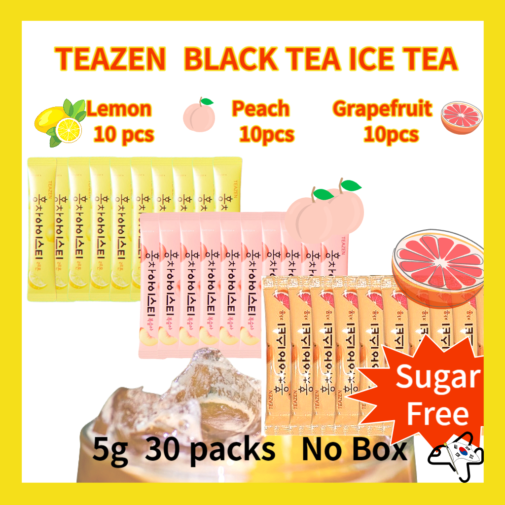 TEAZEN ICE TEA BLACK TEA ZERO SUGAR LEMON PEACH GRAPEFRUIT/TEAZEN BLACK ...