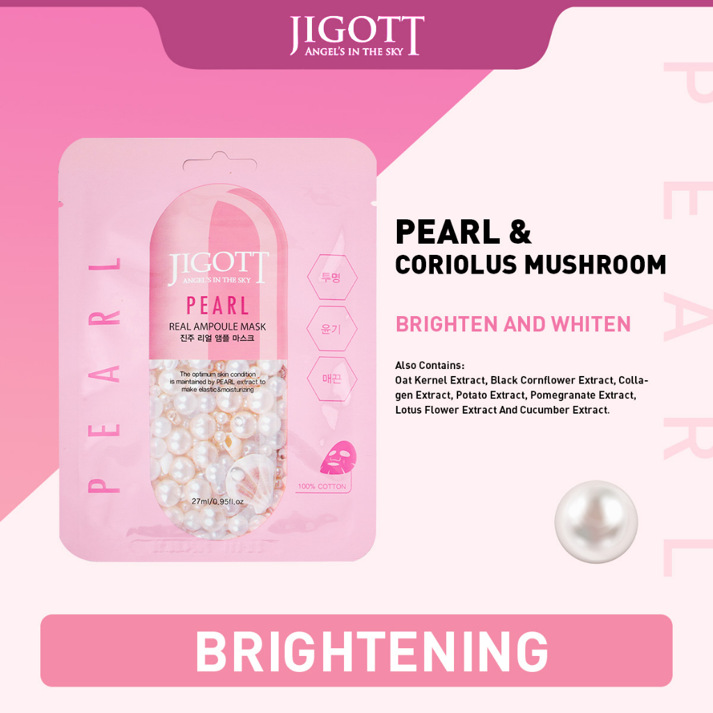 JIGOTT Real Ampoule Moisturizing Whitening Mask Sheet (27ml/Pc) | Shopee Malaysia