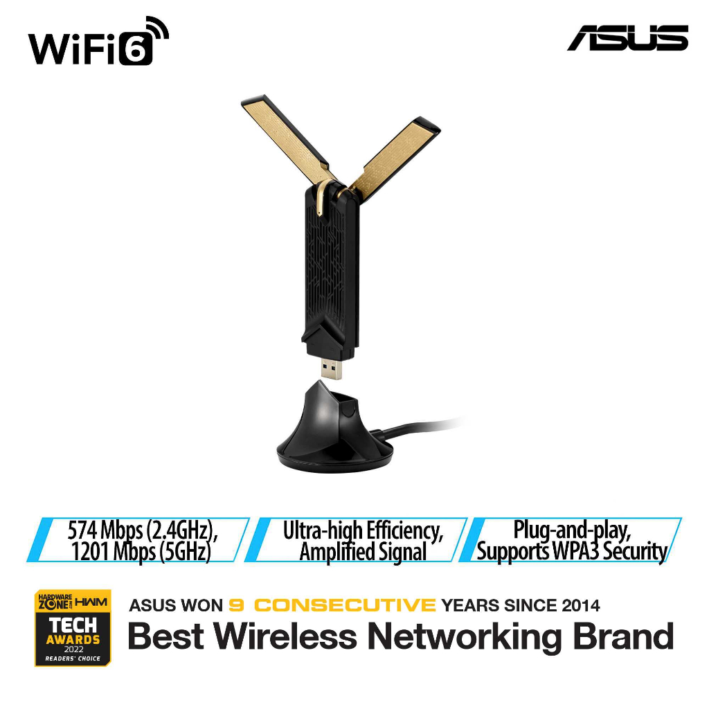 ASUS USB-AX56 AX1800 Dual Band USB WiFi 6 Adapter | Shopee Malaysia