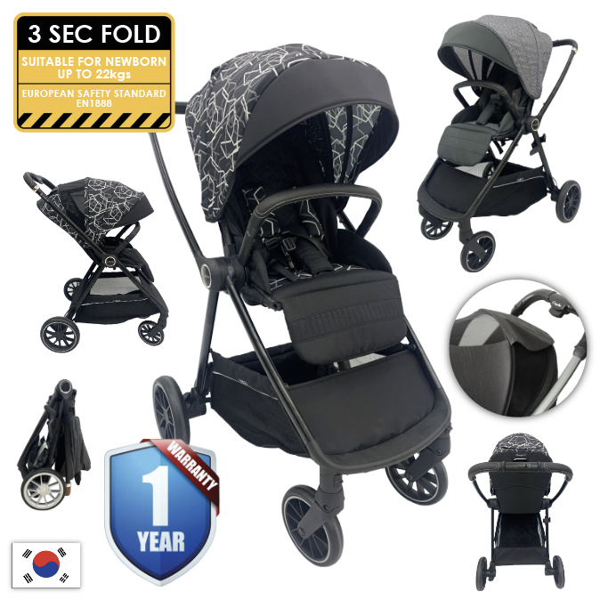 Capella A5 Kinglee Flex-All System Stroller (2 Design Option) | Shopee ...