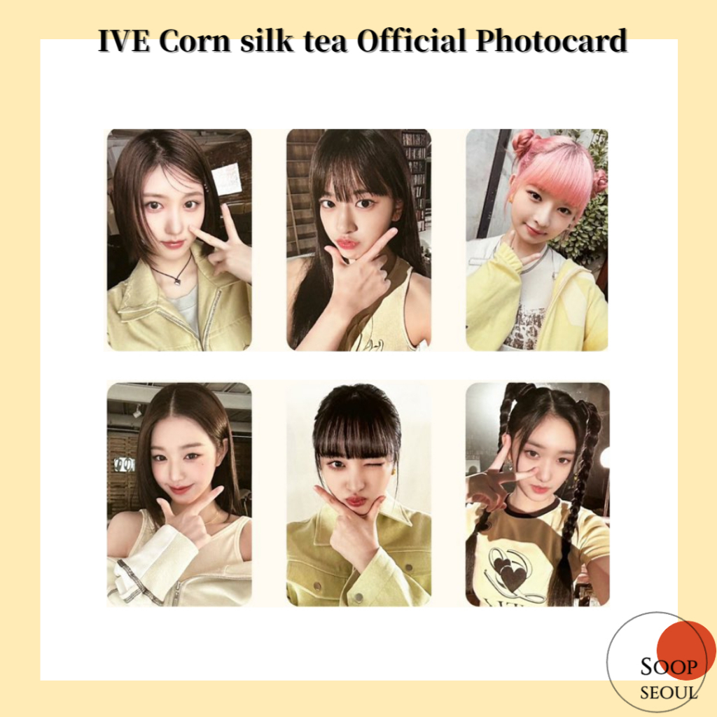 IVE Corn silk tea Official 1st 2nd Photocard / 1set I've 6ea liz rei ...