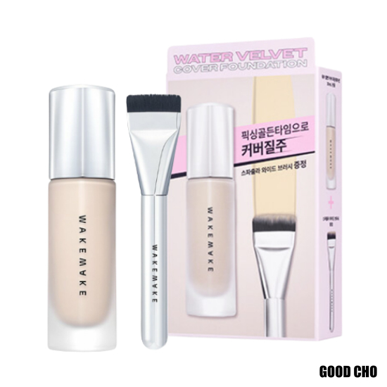 [WAKEMAKE] Water Velvet Cover Foundation 30ml (Brush Included) | Shopee ...