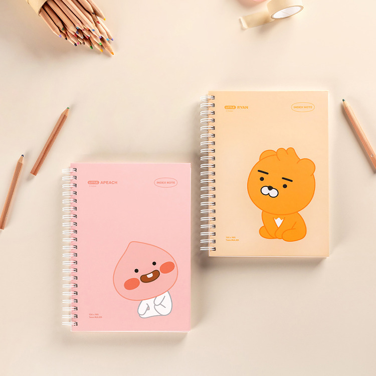 Kakao Friends Standard Index Spring Note S Memo Memo Pad Study Practice ...