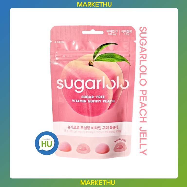 [INTAKE]Sugarlolo Jelly 45g Peach Flavor, Zero Sugar, Low Calorie ...