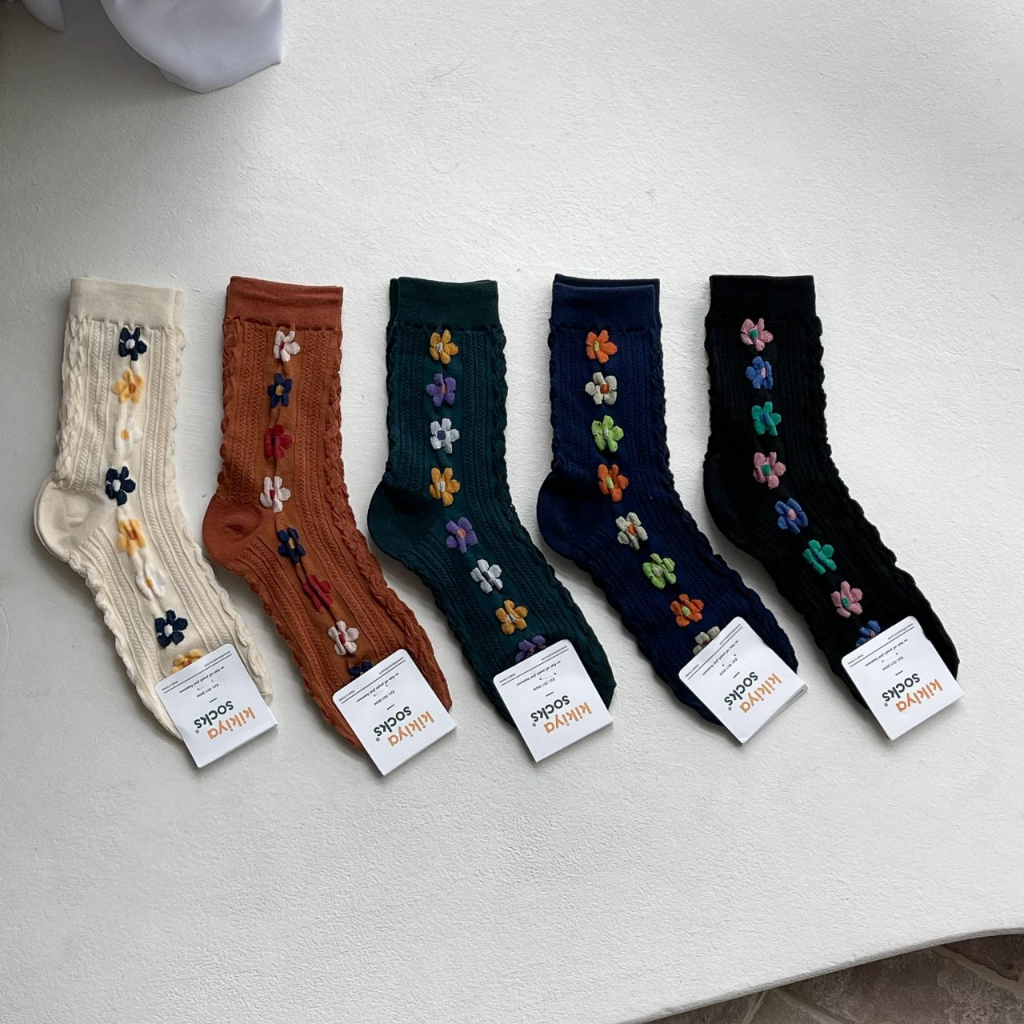 [Anais Shop] Korean Women Cotton Crew Socks Colorful Socks Korean ...