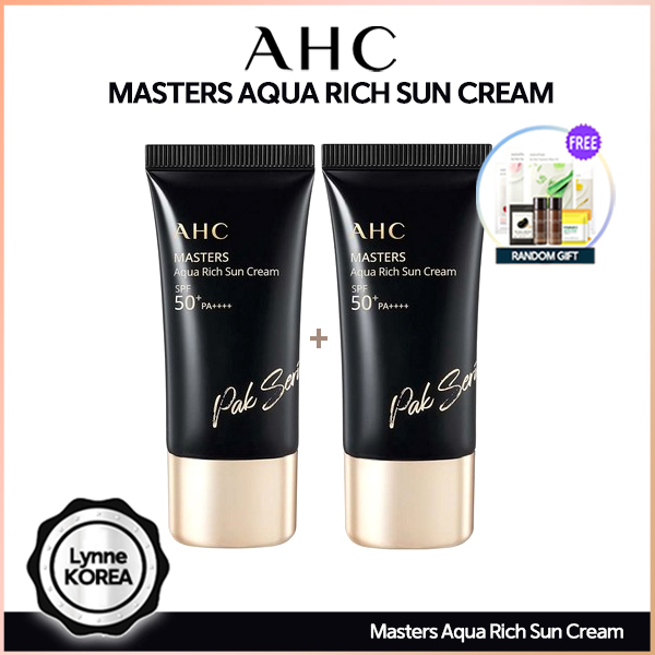 [1+1] AHC Masters Aqua Rich Sun Cream 30ml / Face Sunscreen | Shopee ...
