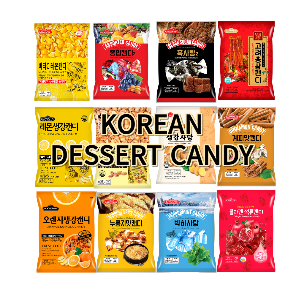 [ILKWANG] Korean Dessert Candy 250~280g / Lemon Ginger, Crunch Peanuts ...