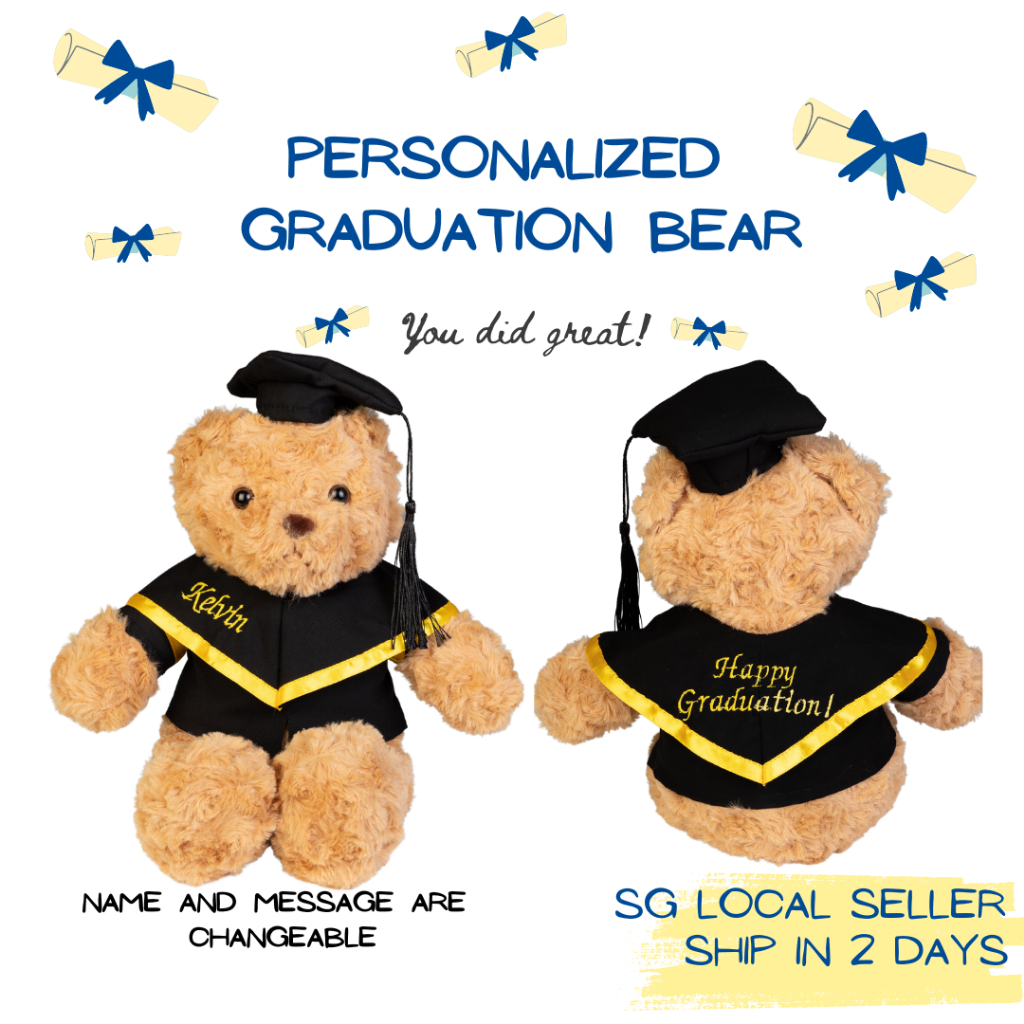 Personalized Name Embroidery Graduation bear Customized Graduation ...
