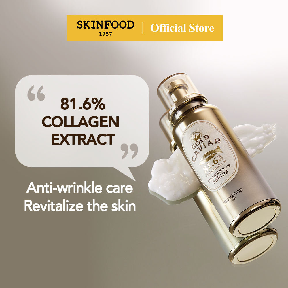 [SKINFOOD Official] Gold Caviar Collagen Plus Serum 40ml / 81.6% Collagen Plus Anti-Aging Serum ...