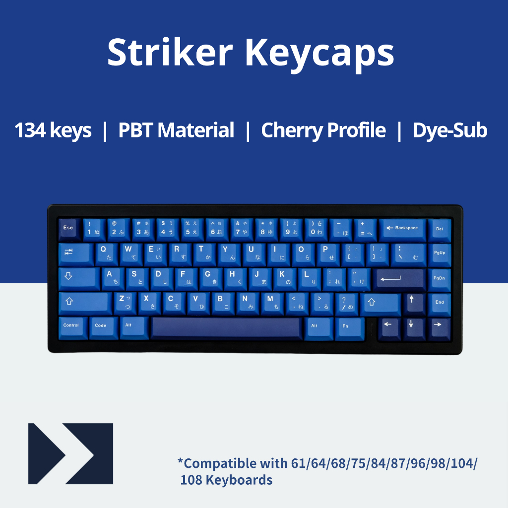 Striker Keycaps | Cherry Profile | PBT Dye-Sub | Royal Kludge Tecware ...