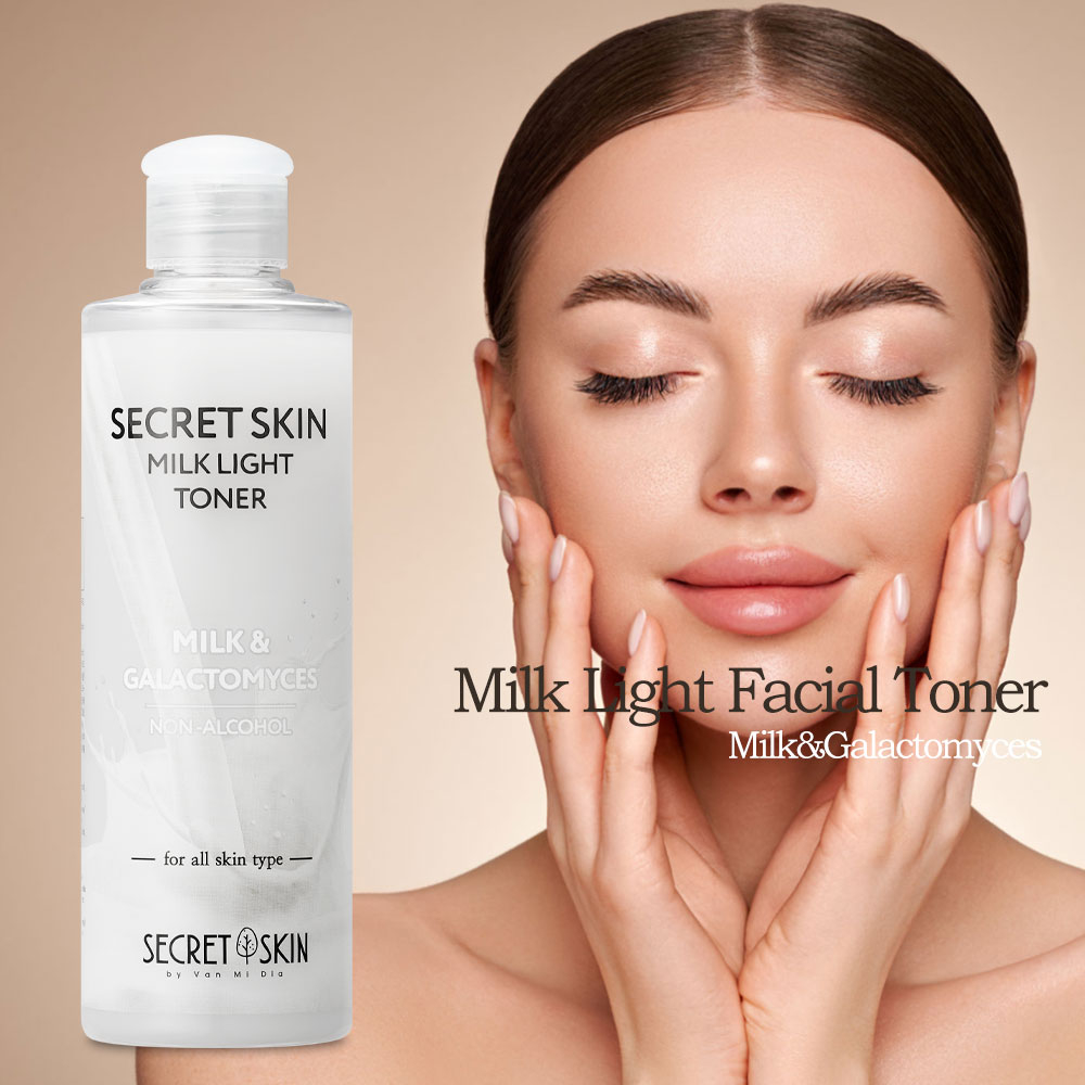 SECRET SKIN Milk Light Facial Toner 250ml Milk Galatomyces Alcohol Free ...