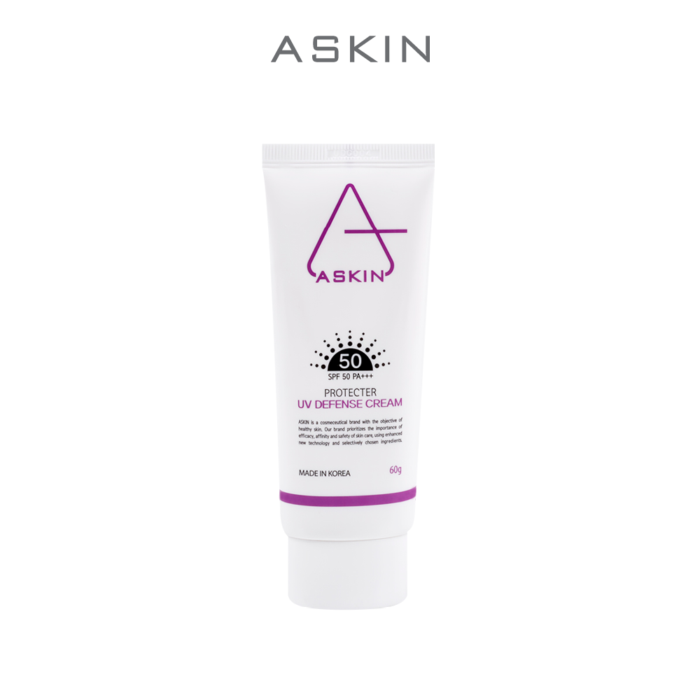 [ASKIN] UV Defense Cream, 60g, SPF 50, PA+++, Sunscreen | Shopee Malaysia