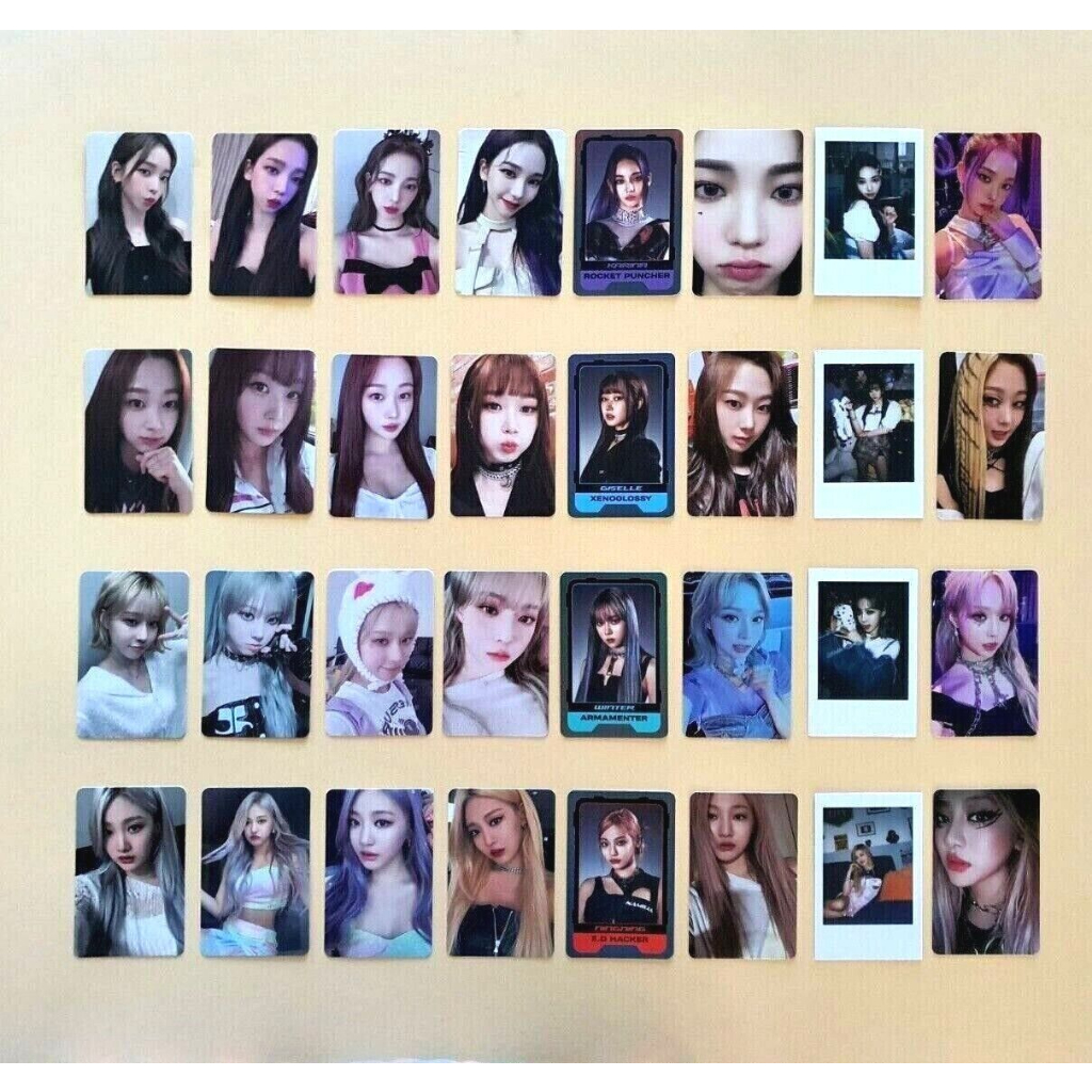 Kpop Aespa 2nd Mini Album Girls Official Photocard Hottracks SM Signing ...