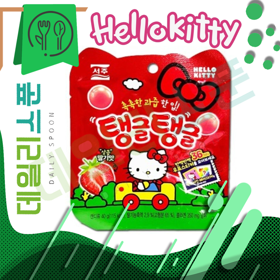 Hello Kitty Tangle Strawberry-flavored Jelly 40g Random Sticker ...