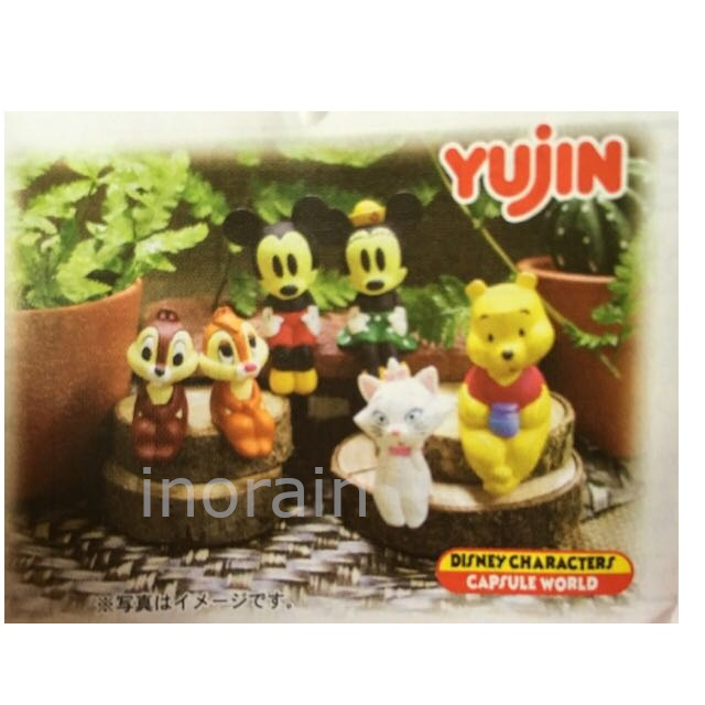 Yujin Disney Sit on Stool Part 1 Full Set Gashapon Capsule Toy Winnie ...