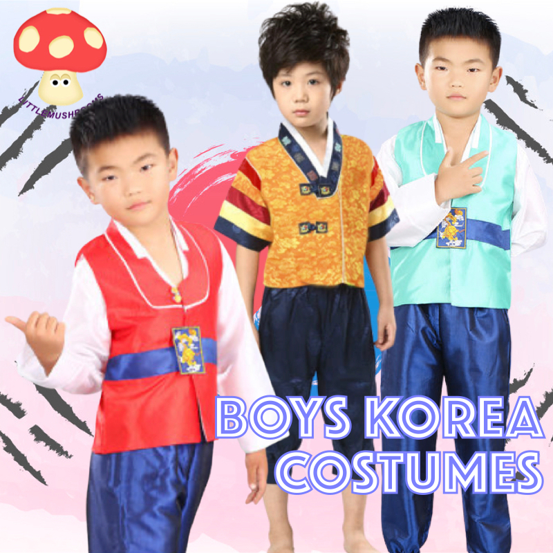 LITTLE MUSHROOMS BOY KOREAN HANBOK TRADITIONAL COSTUMES ETHNIC WEAR ...
