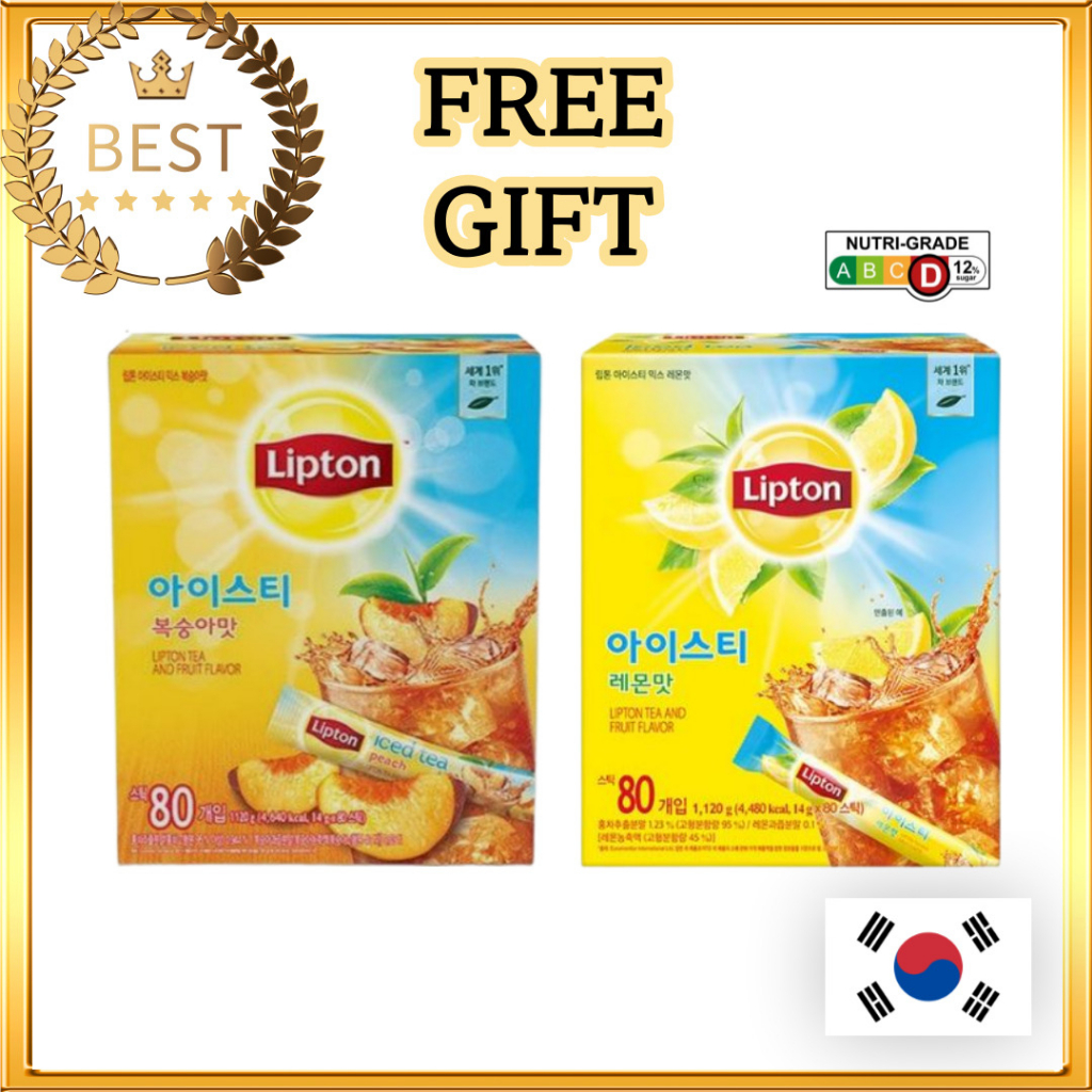 [Lipton] Ice Tea Mix 2Flavors Peach & Lemon 20T 40T 80T + FREEBIE ...