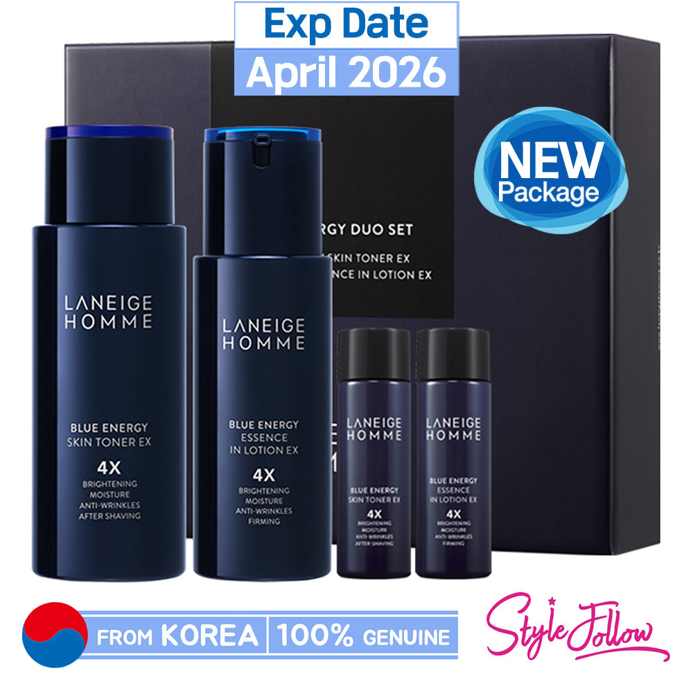 [LANEIGE] Homme Blue Energy Duo Set (Include 4 items) (For. Men ...
