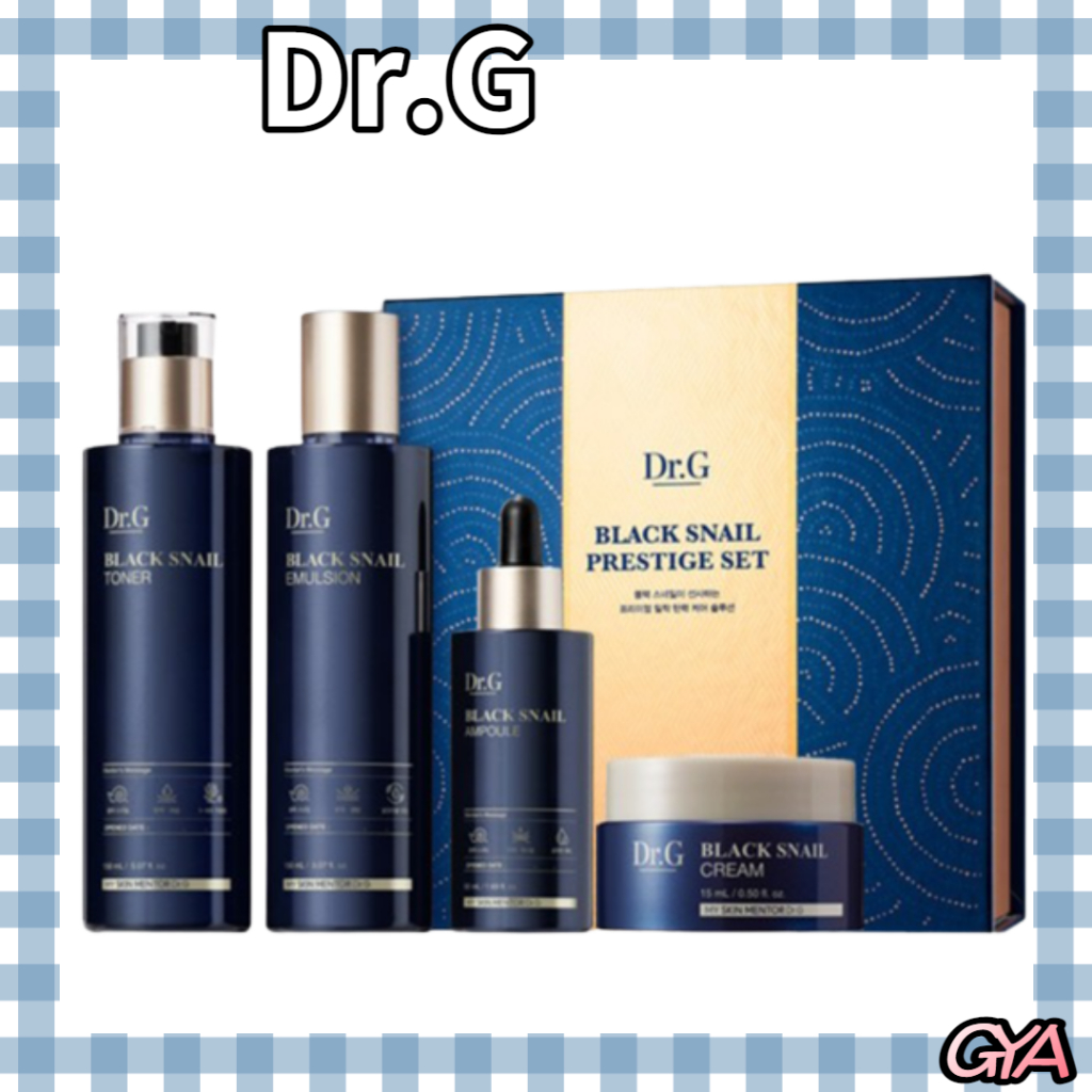 [Dr.G] Black Snail 4 types of skin care set (Toner/Emulsion/Ampoule/Cream) | Shopee Malaysia